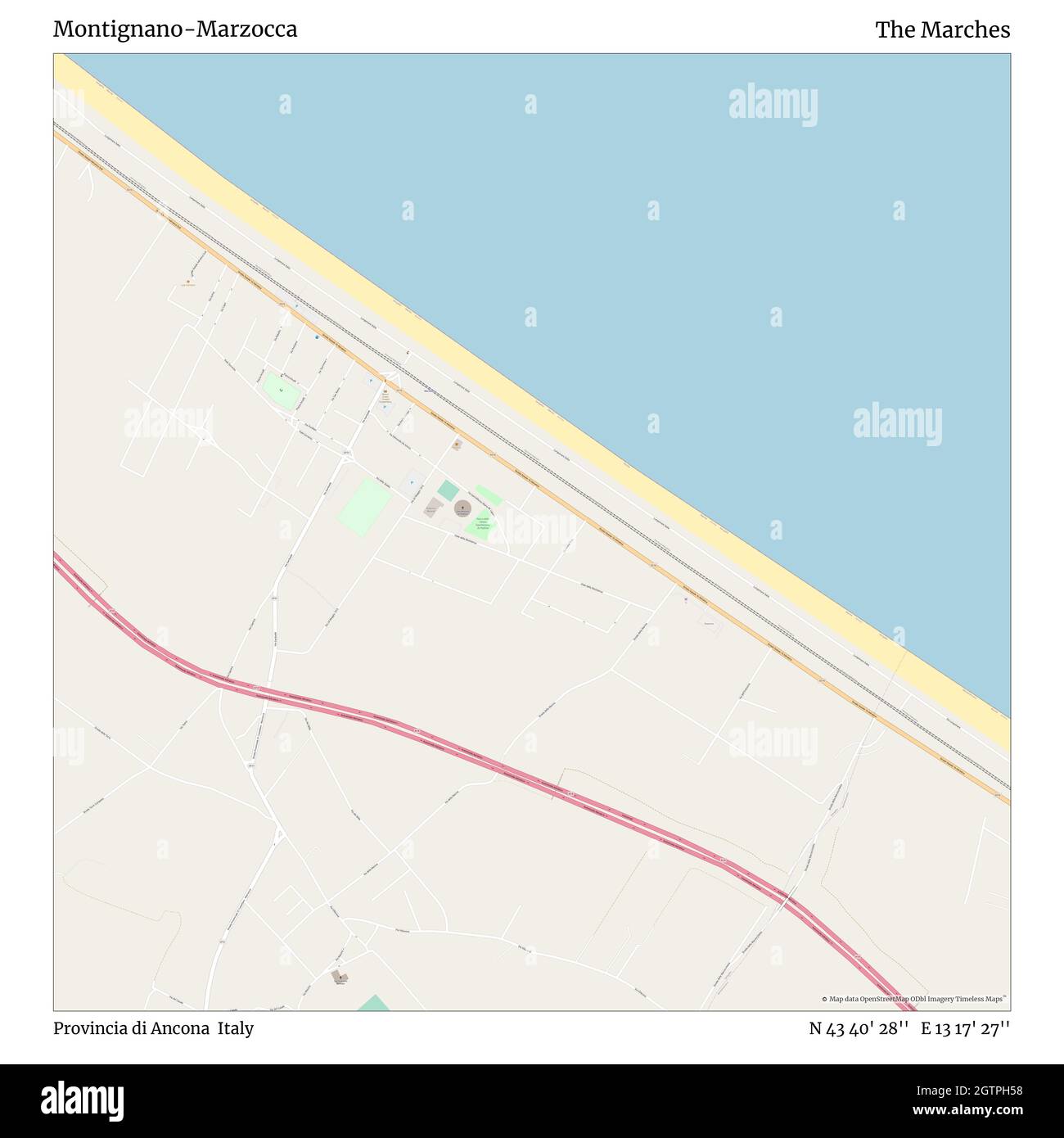 Montignano-Marzocca, Provincia di Ancca, Italien, die Marken, N 43 40 ...