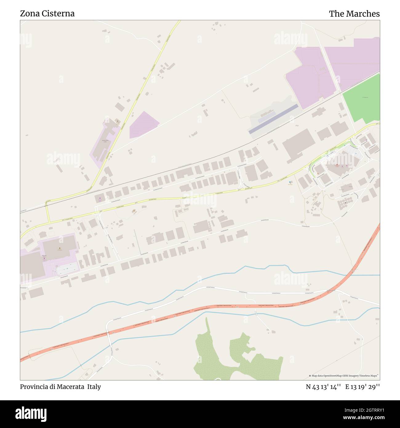 Zona Cisterna, Provincia di Macerata, Italien, die Marken, N 43 13' 14 ...