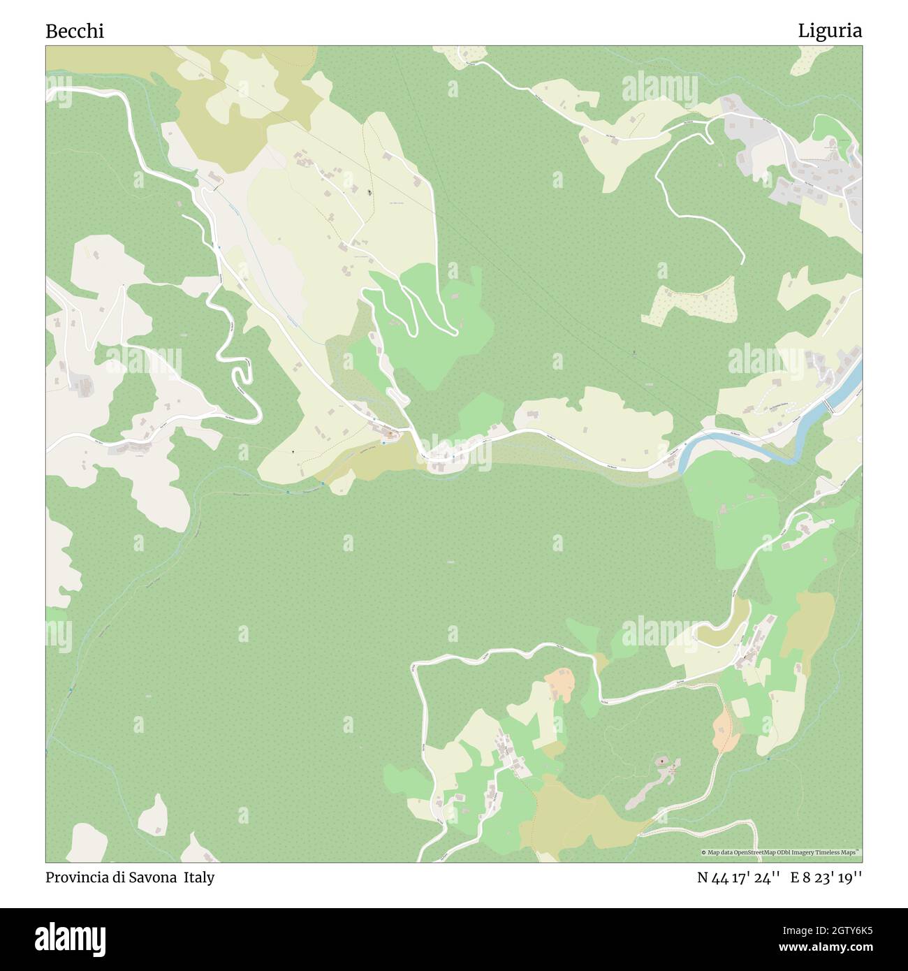 Becchi, Provincia di Savona, Italien, Ligurien, N 44 17' 24'', E 8 23 ...