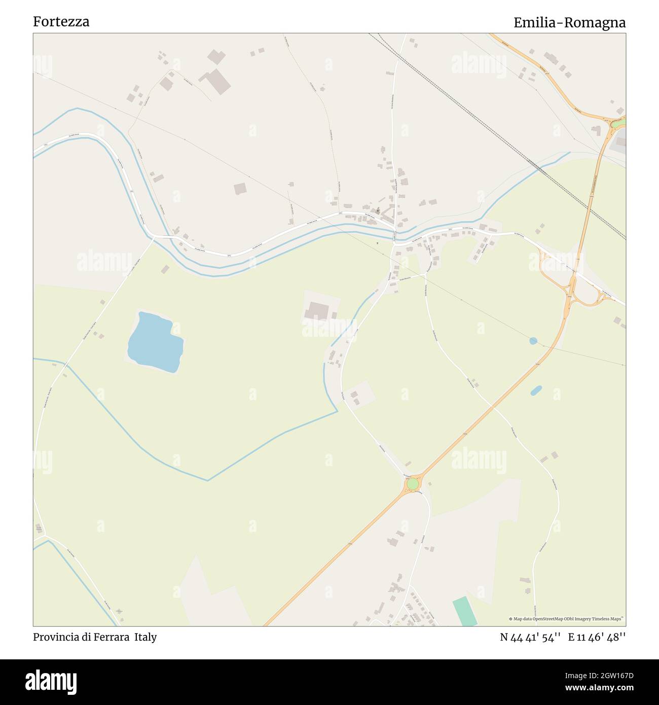 Fortezza, Provincia di Ferrara, Italien, Emilia-Romagna, N 44 41' 54 ...
