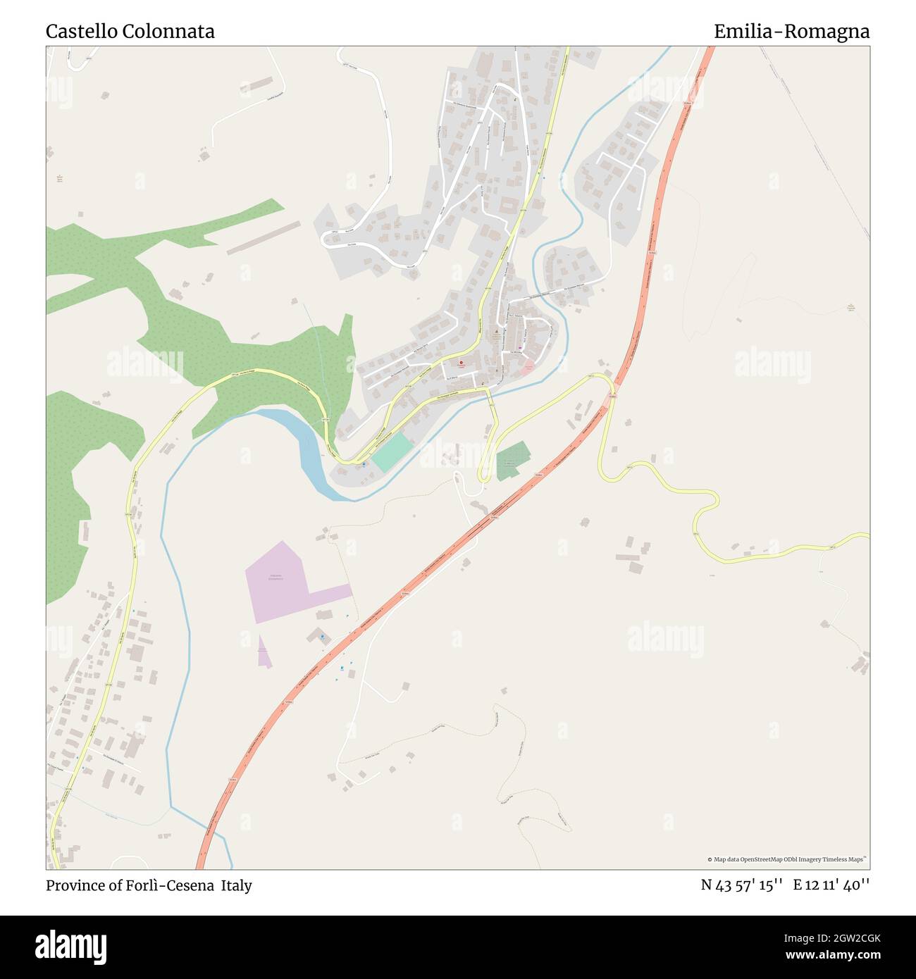 Castello Colonnata, Provinz Forlì-Cesena, Italien, Emilia-Romagna, N 43 ...