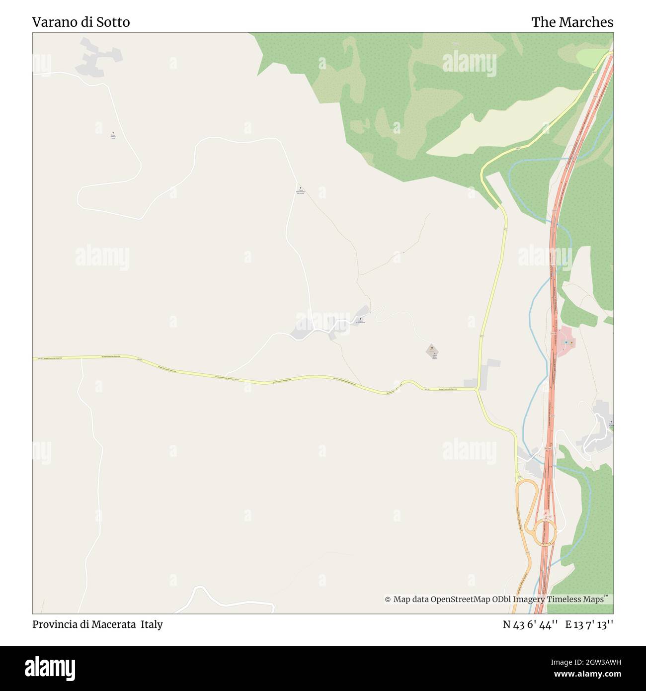 Varano di Sotto, Provincia di Macerata, Italien, die Marken, N 43 6' 44 ...