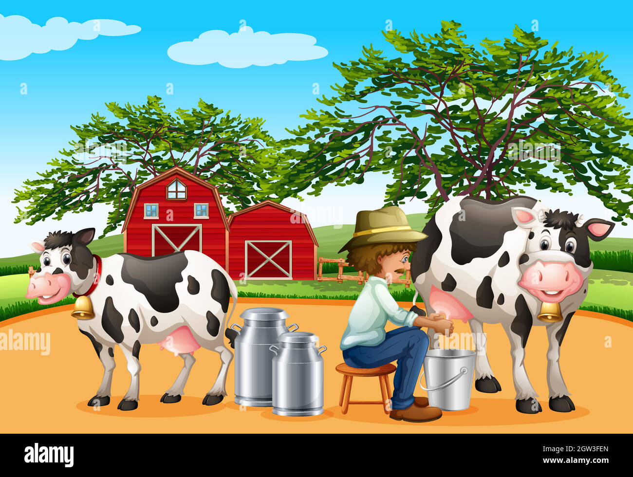 Milking stool Stock-Vektorgrafiken kaufen - Alamy