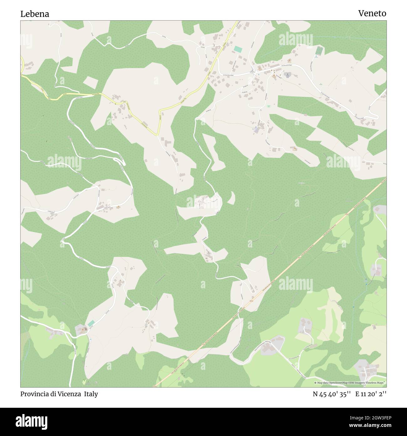 Lebena, Provincia di Vicenza, Italien, Venetien, N 45 40' 35'', E 11 20 ...