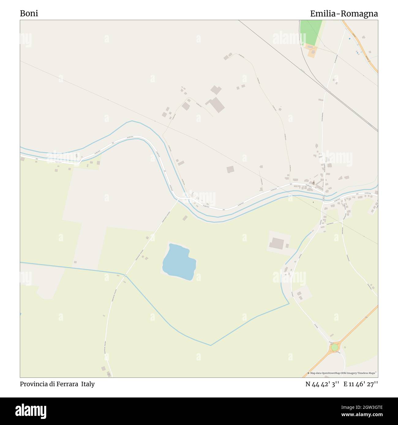 Boni, Provincia di Ferrara, Italien, Emilia-Romagna, N 44 42' 3'', E 11 ...