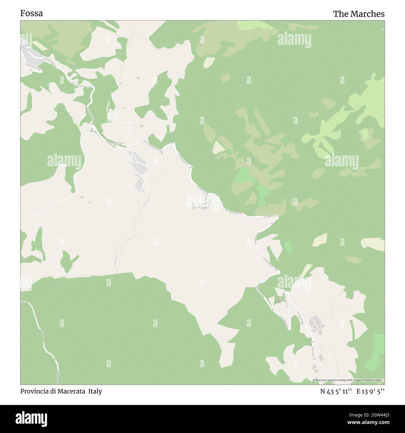 Fossa, Provincia di Macerata, Italien, die Marken, N 43 5' 11'', E 13 9 ...