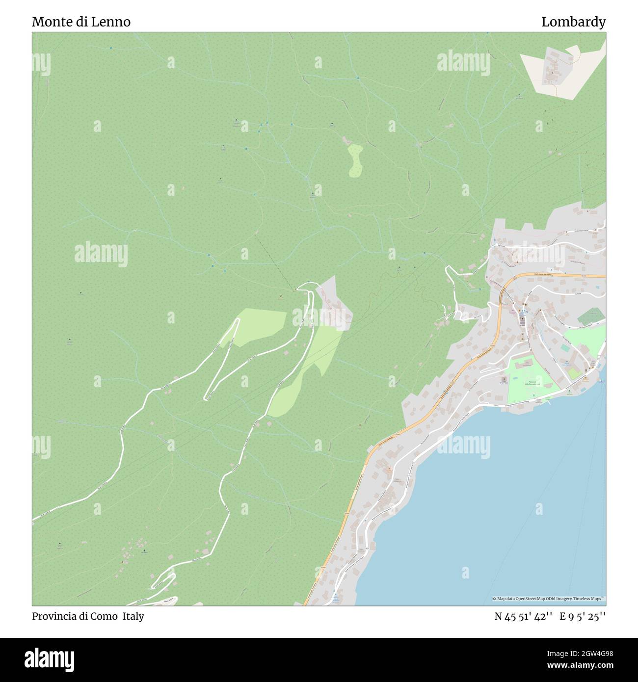 Monte di Lenno, Provincia di Como, Italien, Lombardei, N 45 51' 42'', E ...