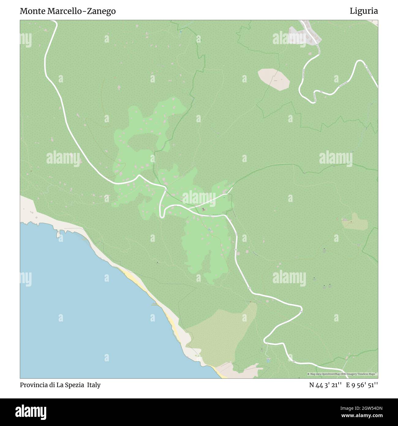 Monte Marcello-Zanego, Provincia di La Spezia, Italien, Ligurien, N 44 ...
