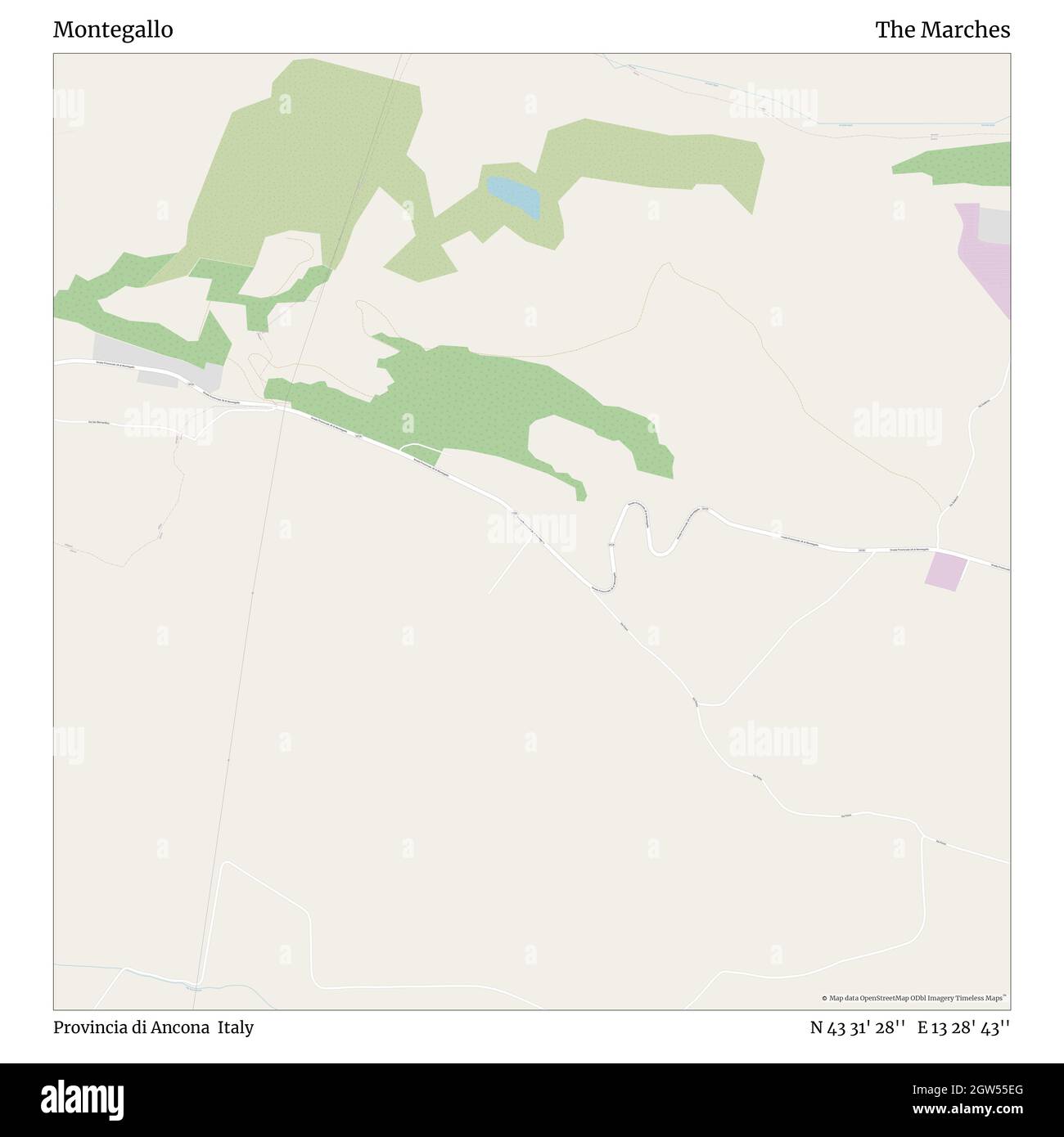 Montegallo, Provincia di Anconica, Italy, the Marches, N 43 31' 28'', E ...
