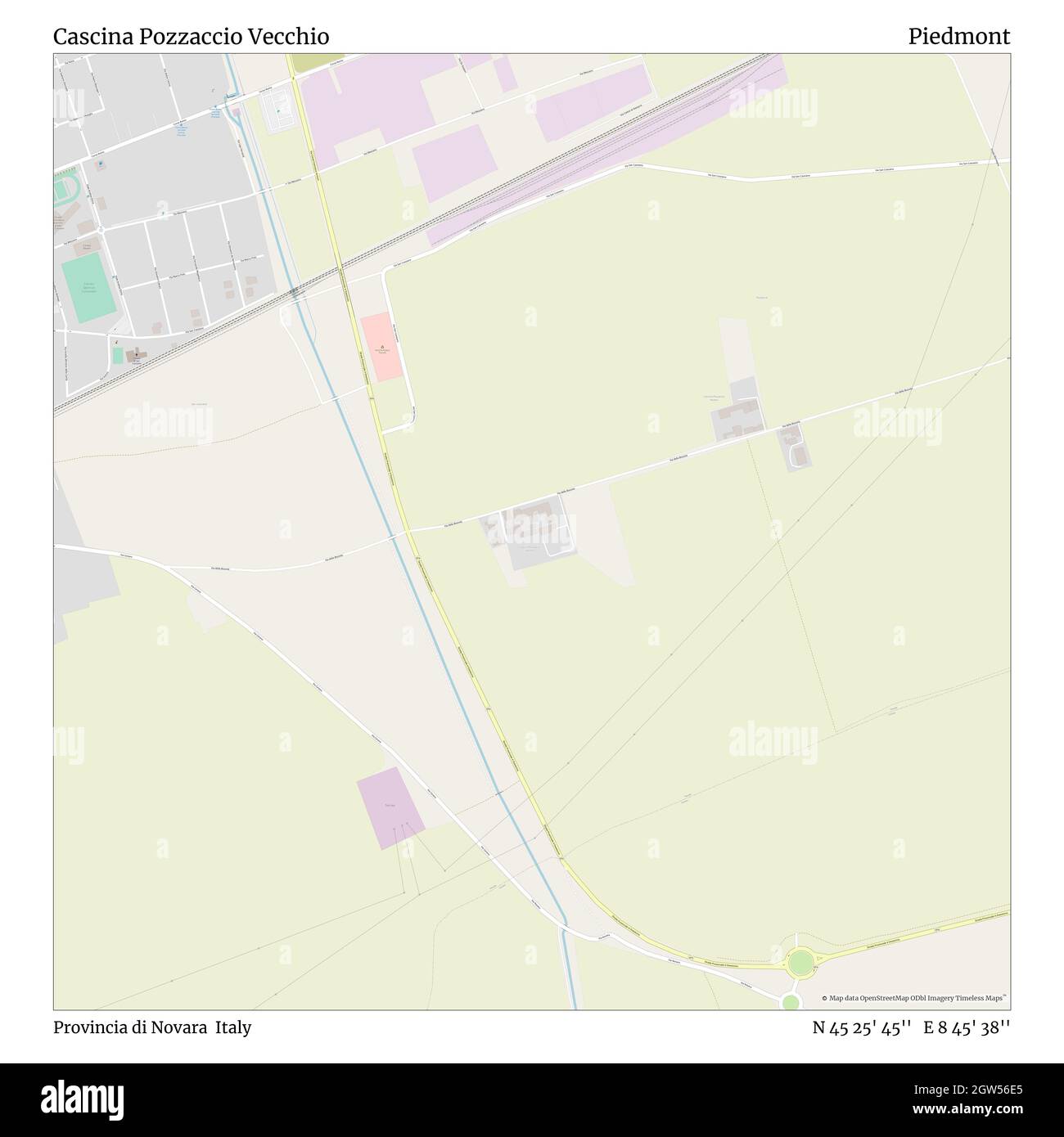 Cascina Pozzacio Vecchio, Provincia di Novara, Italien, Piemont, N 45 ...