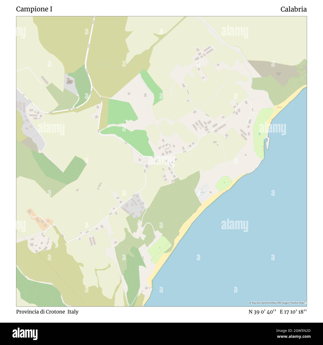 Campione I, Provincia di Crotone, Italien, Kalabrien, N 39 0' 40'', E ...
