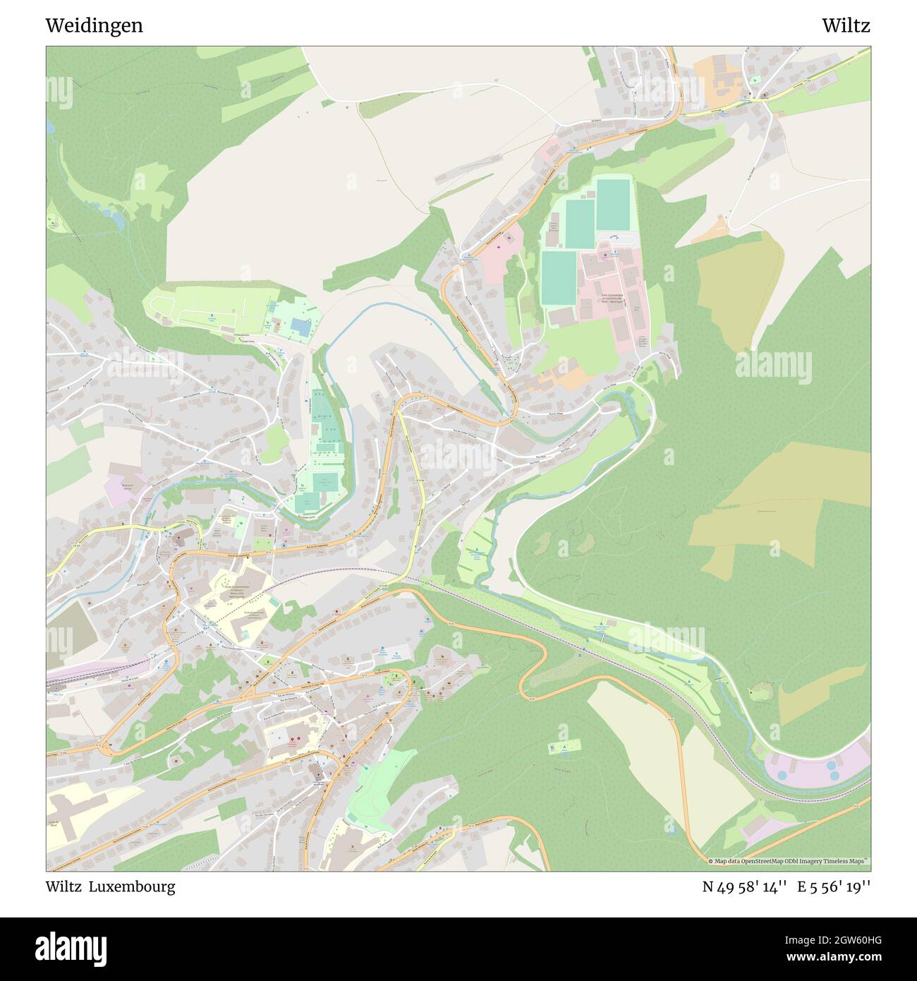 Weidingen, Wiltz, Luxembourg, Wiltz, N 49 58' 14'', E 5 56' 19'', map ...