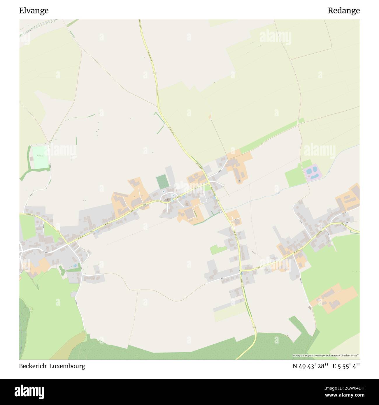 Elvange, Beckerich, Luxembourg, Redange, N 49 43' 28'', E 5 55' 4 ...