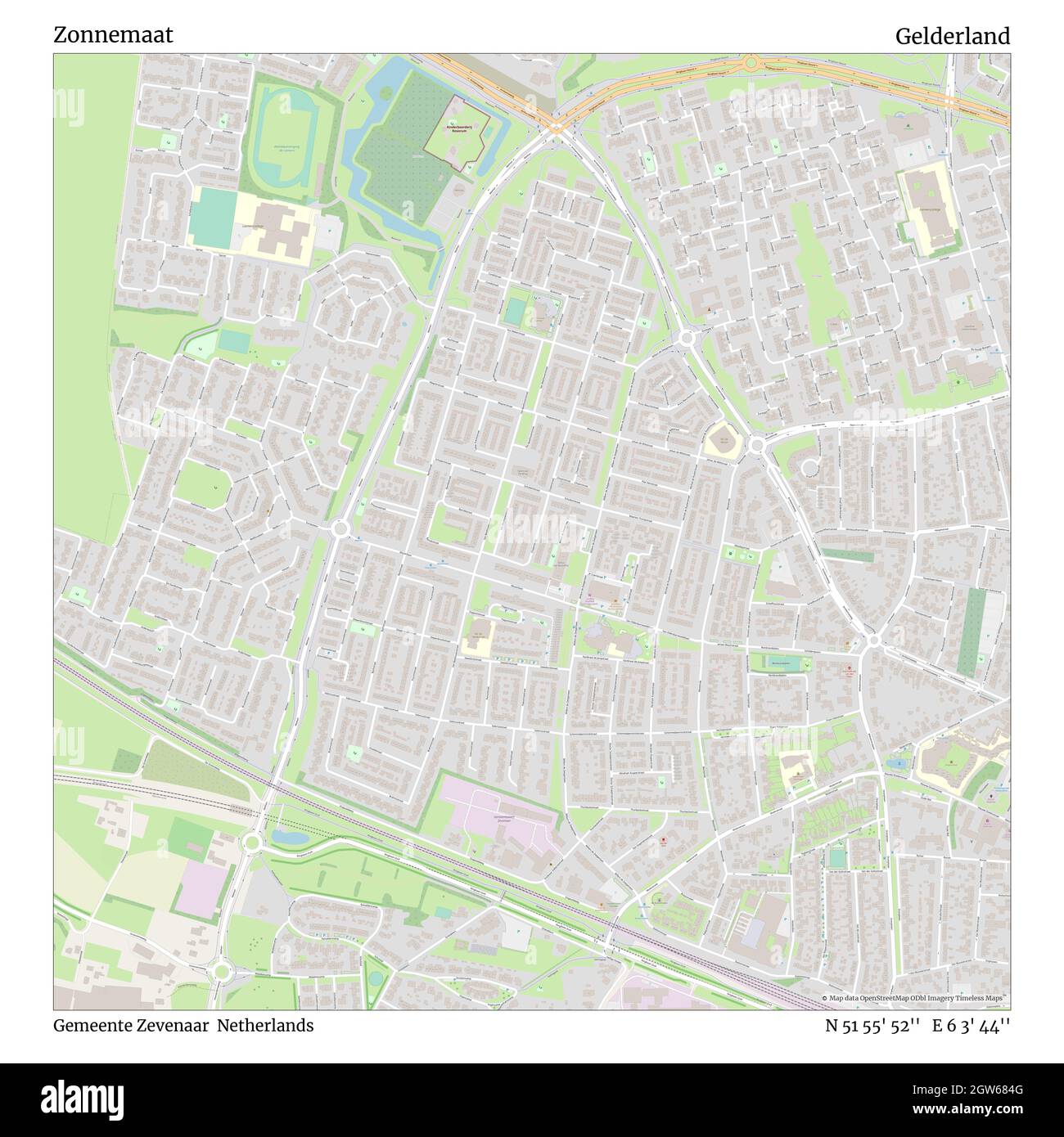 Zonnemaat, Gemeente Zevenaar, Niederlande, Gelderland, N 51 55' 52'', E ...