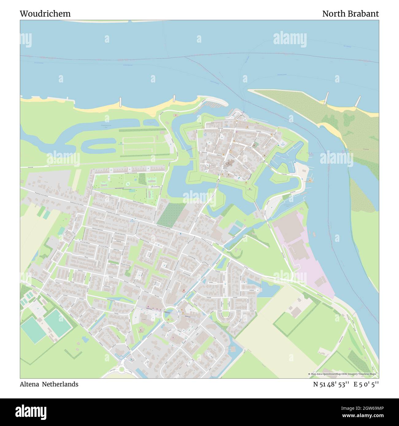 Woudrichem, Altena, Niederlande, Nordbrabant, N 51 48' 53'', E 5 0' 5 ...