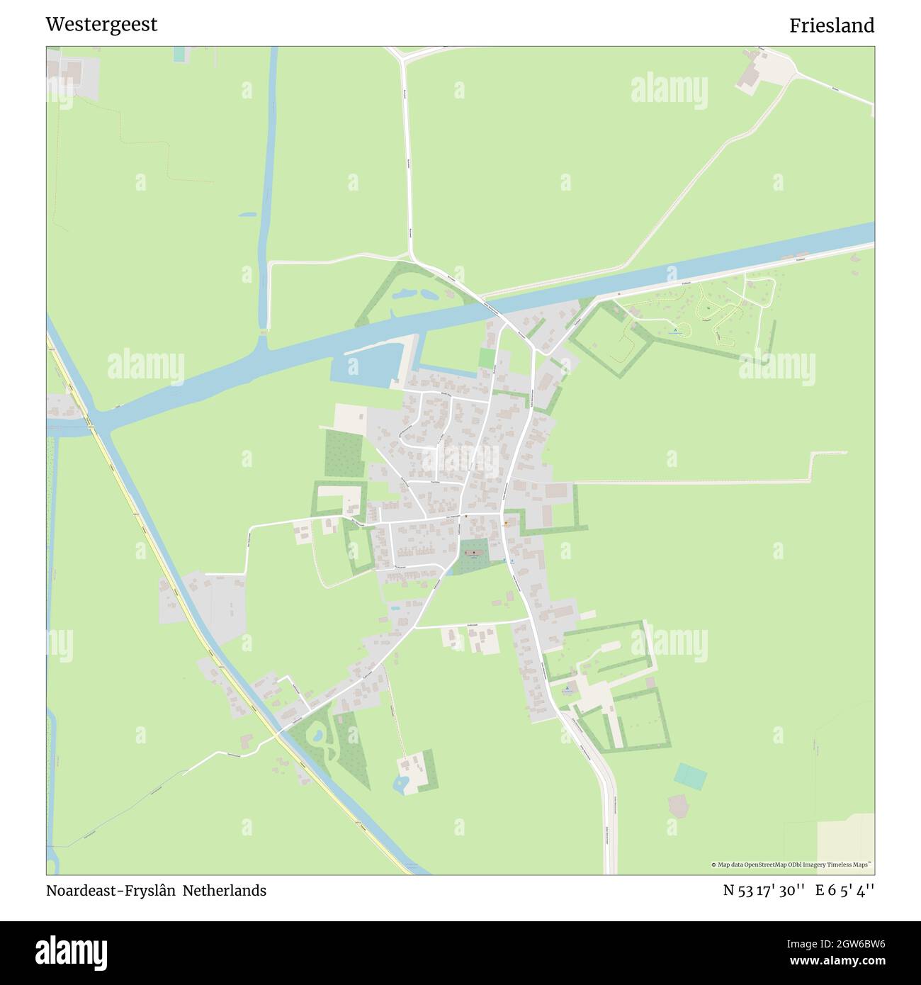 Westergeest, Noardeast-Fryslân, Niederlande, Friesland, N 53 17' 30 ...