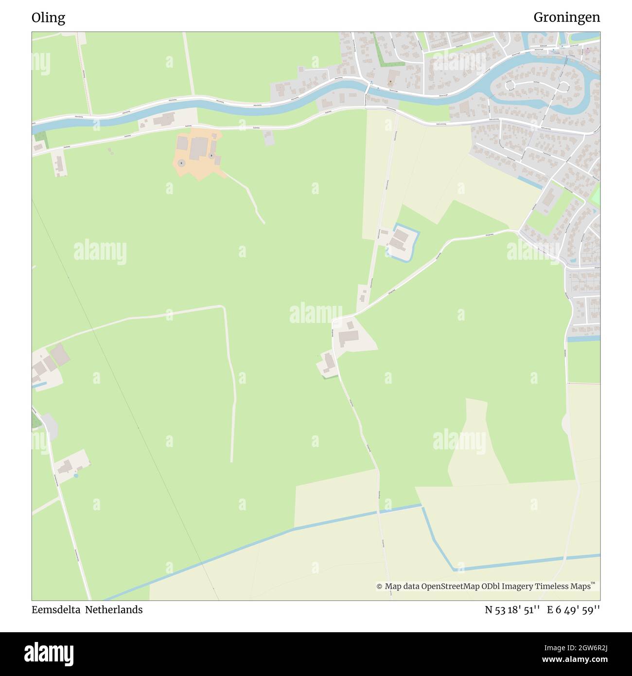 Oling, Eemsdelta, Niederlande, Groningen, N 53 18' 51'', E 6 49' 59 ...
