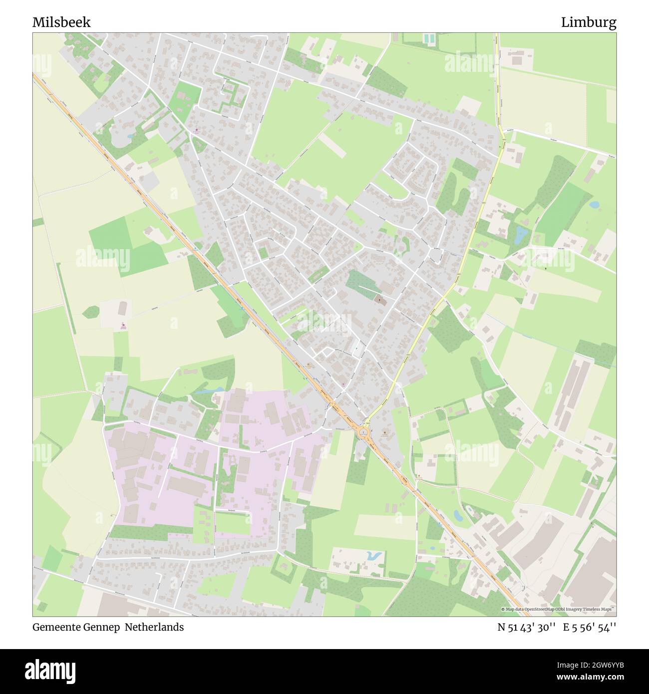 Milsbeek, Gemeente Gennep, Niederlande, Limburg, N 51 43' 30'', E 5 56 ...