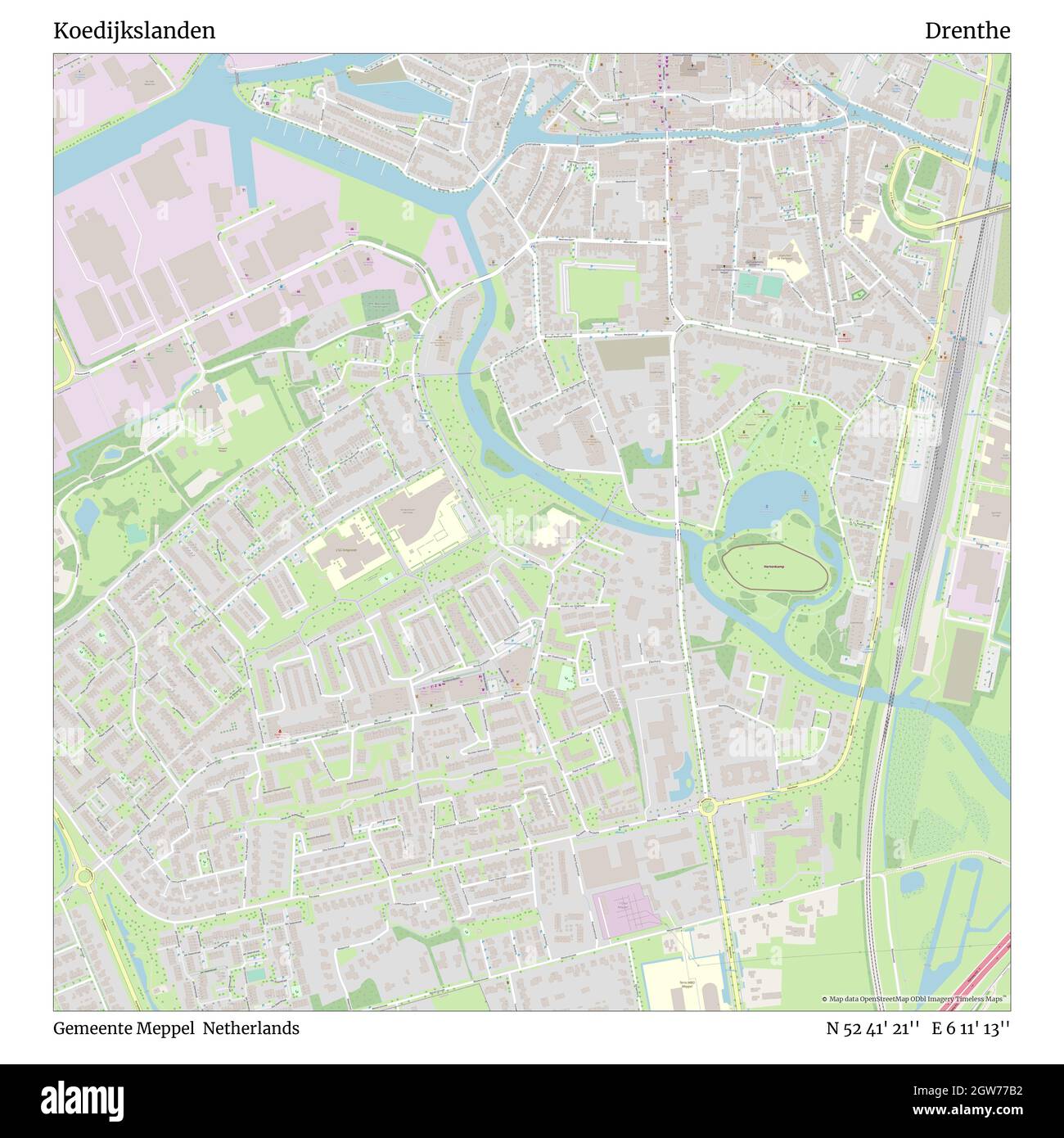 Koedijkslanden, Gemeente Meppel, Niederlande, Drenthe, N 52 41' 21'', E ...