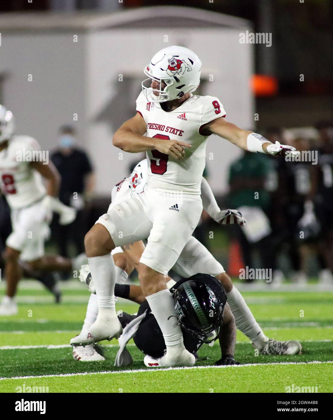 2. Oktober 2021 - der Verteidigungsverteidiger der Hawaii Rainbow ...