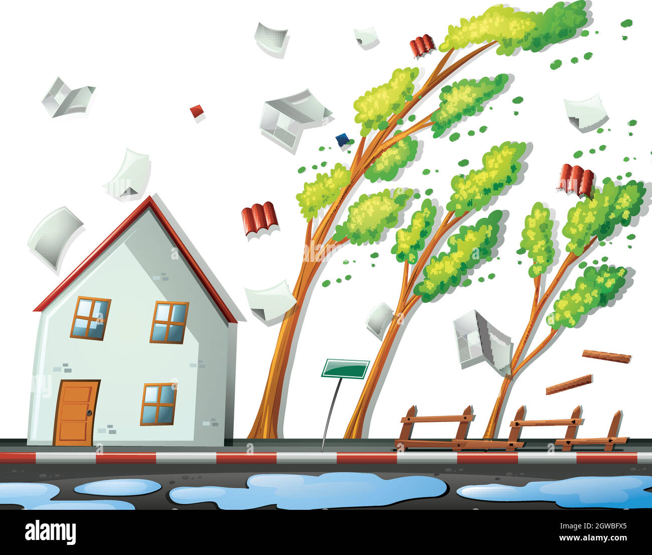 Storm tornado vector cartoon image -Fotos und -Bildmaterial in hoher ...