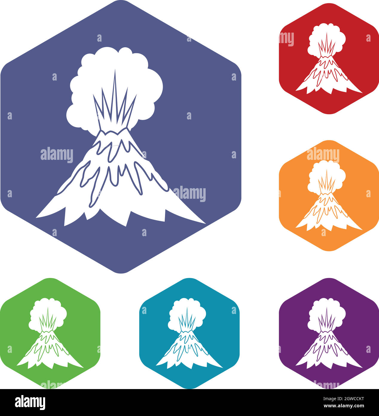 Ausbrechender krater Stock-Vektorgrafiken kaufen - Alamy