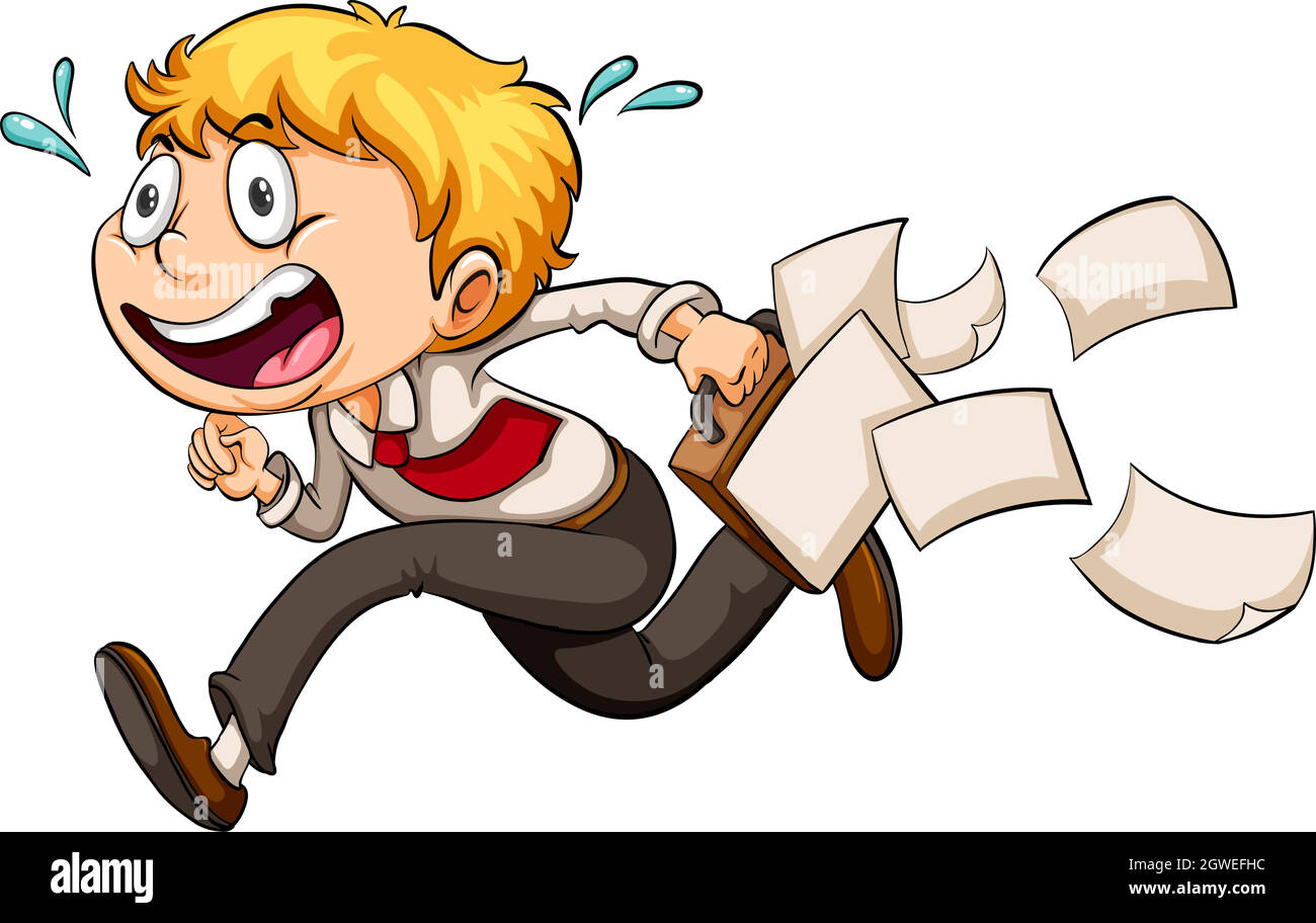 Mann in eile Stock-Vektorgrafiken kaufen - Alamy