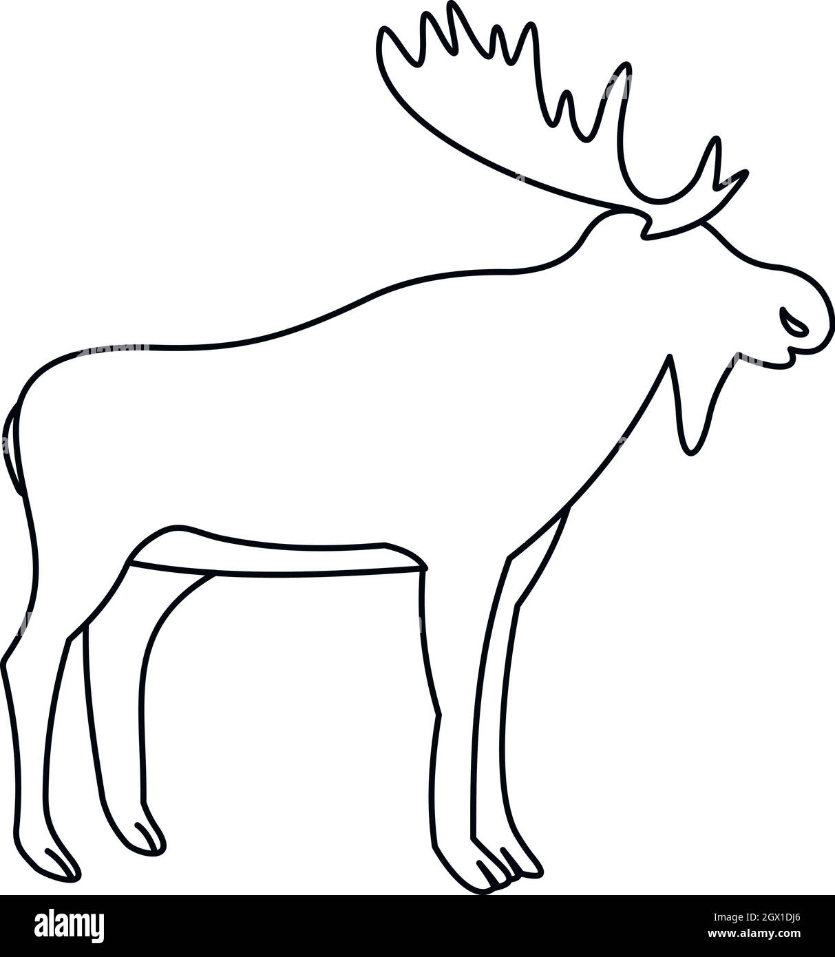 Elch zeichnung Stock-Vektorgrafiken kaufen - Alamy