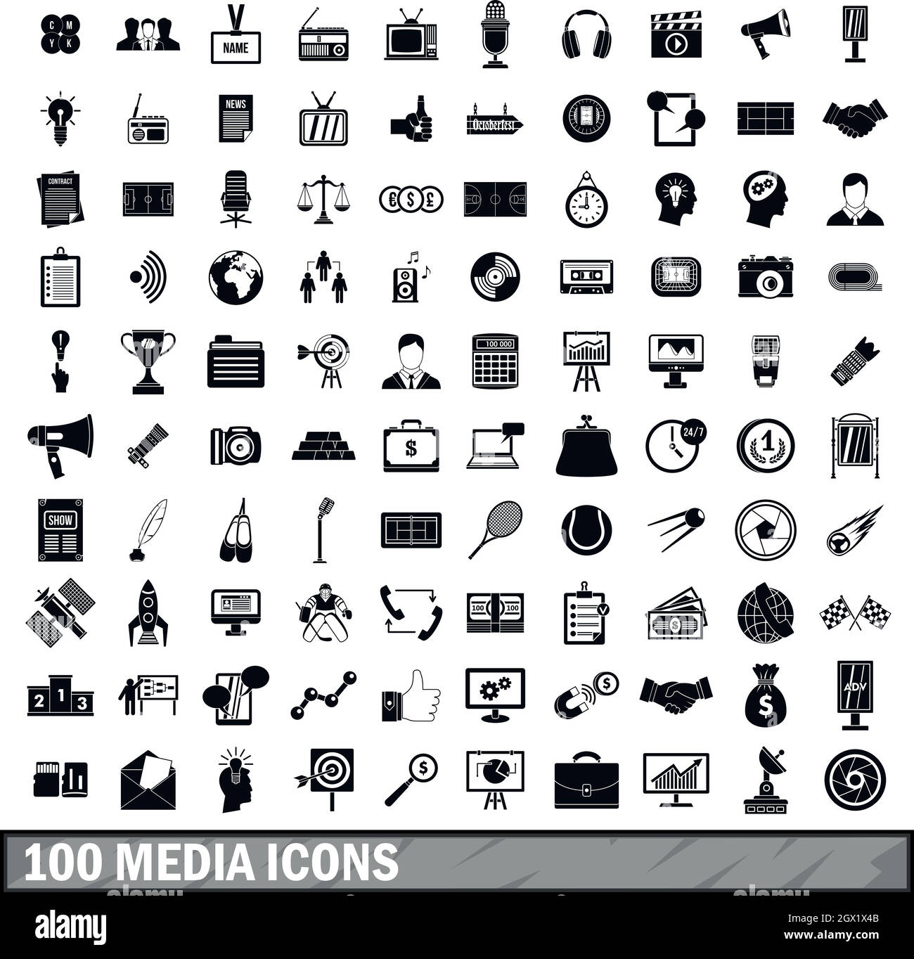 Medien icons Stock-Vektorgrafiken kaufen - Alamy