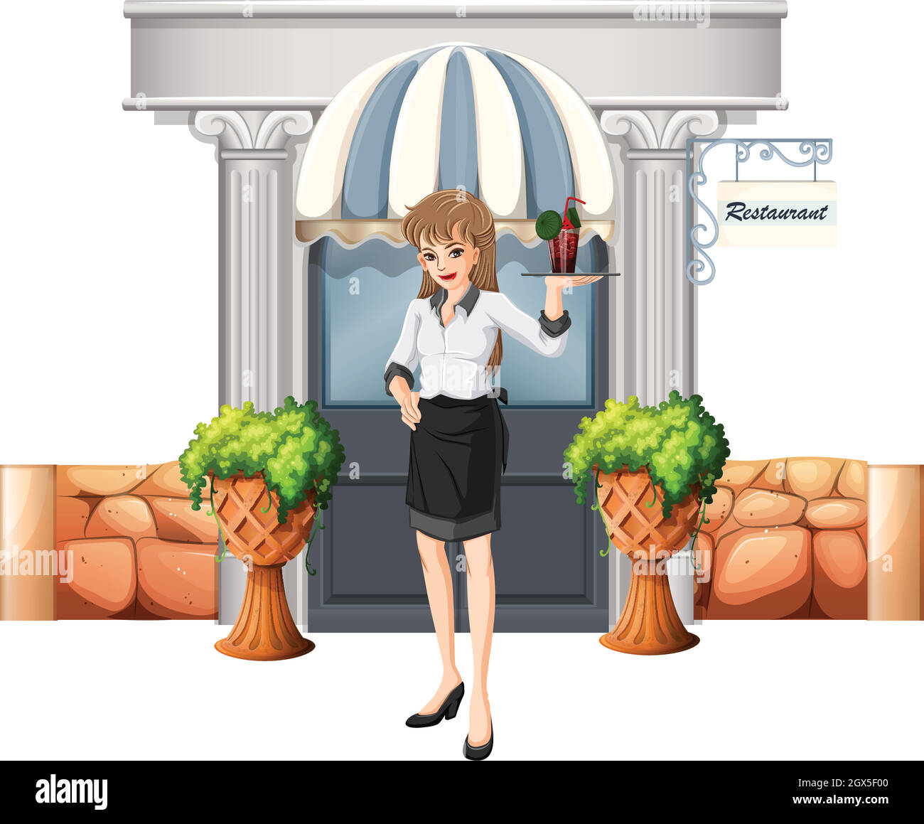 Kellnerin uniform Stock-Vektorgrafiken kaufen - Alamy