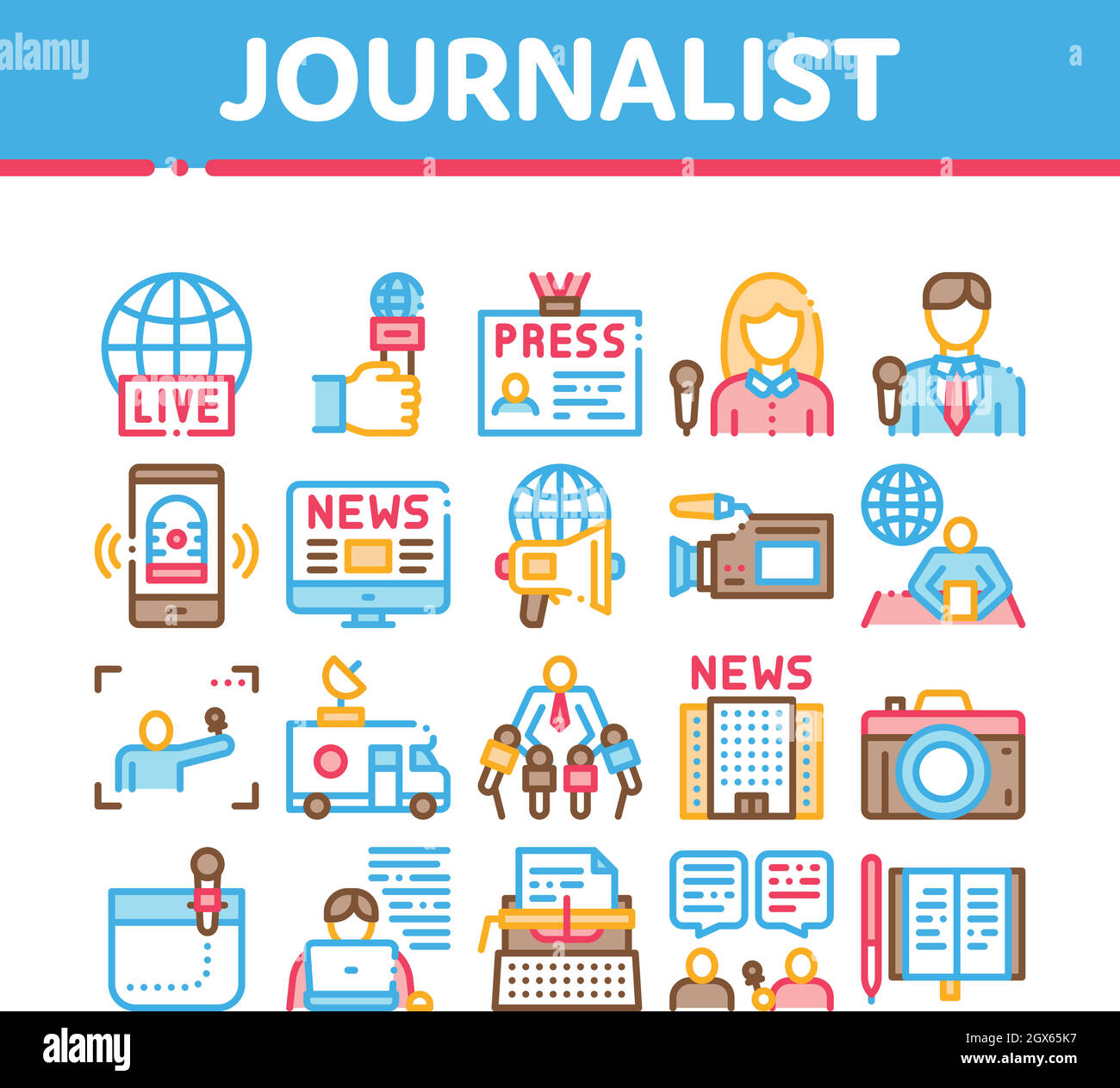 Die journalistin Stock-Vektorgrafiken kaufen - Alamy