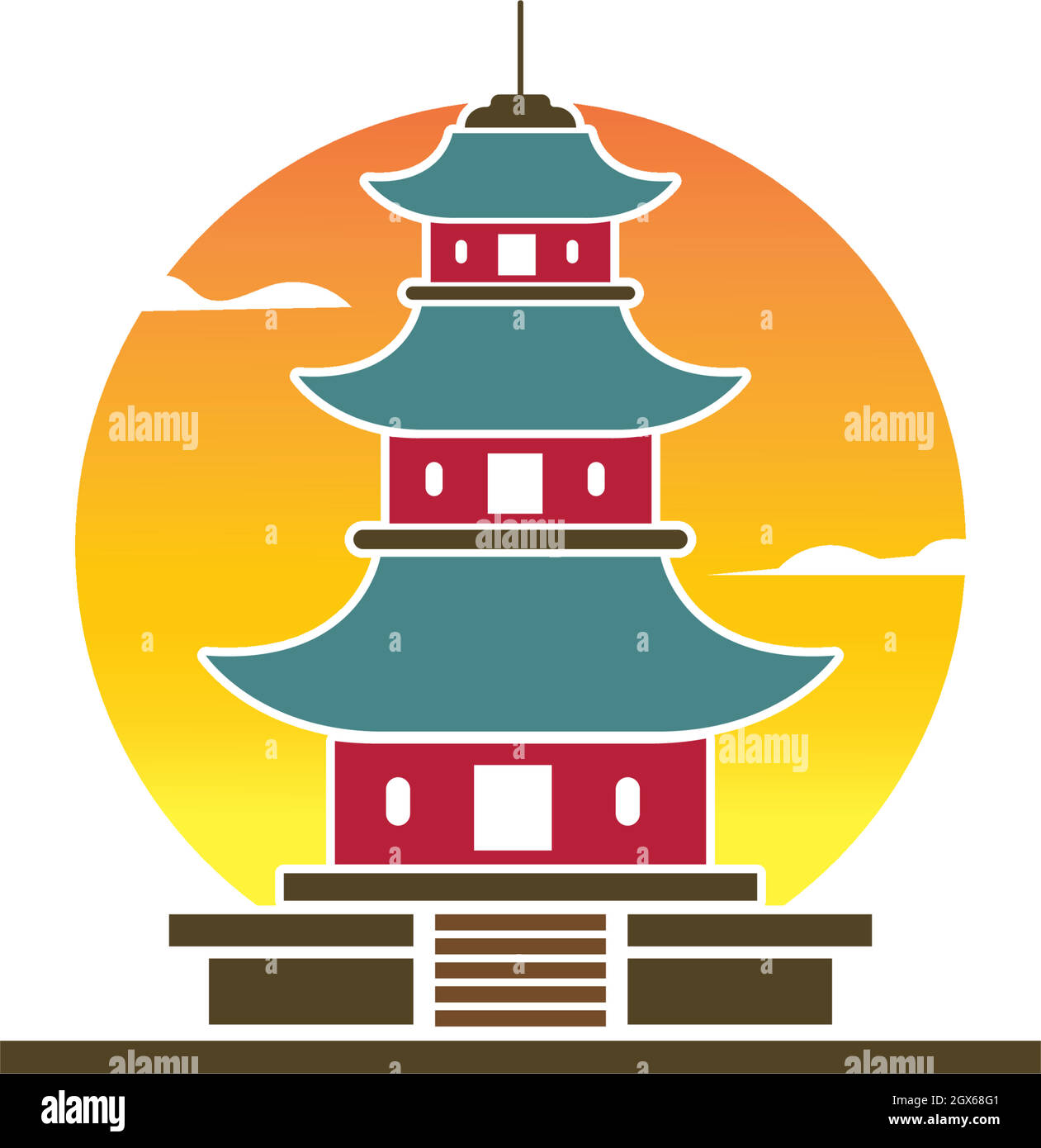 Edificio tradicional historico Stock-Vektorgrafiken kaufen - Alamy