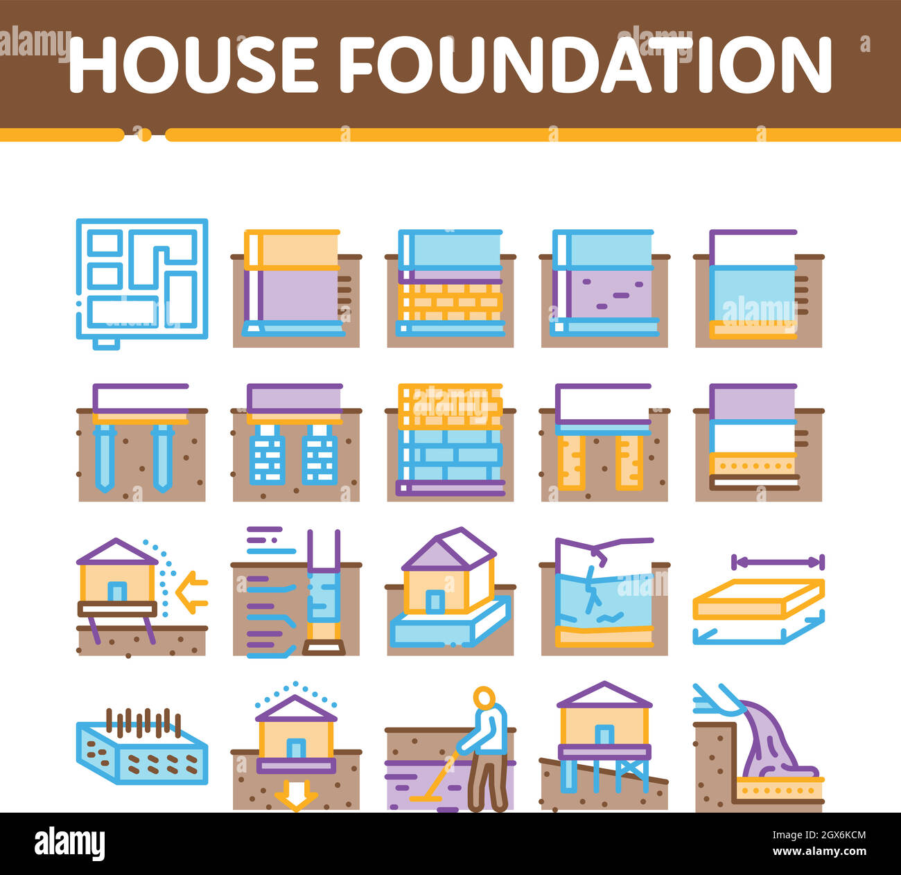 House foundation Stock-Vektorgrafiken kaufen - Alamy