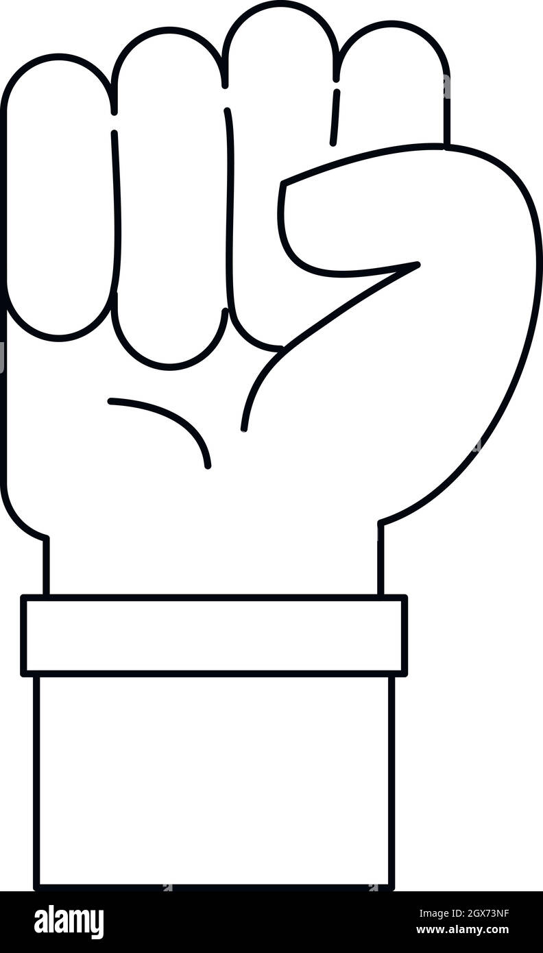 Faust das Symbol, outline Style Stock-Vektorgrafik - Alamy