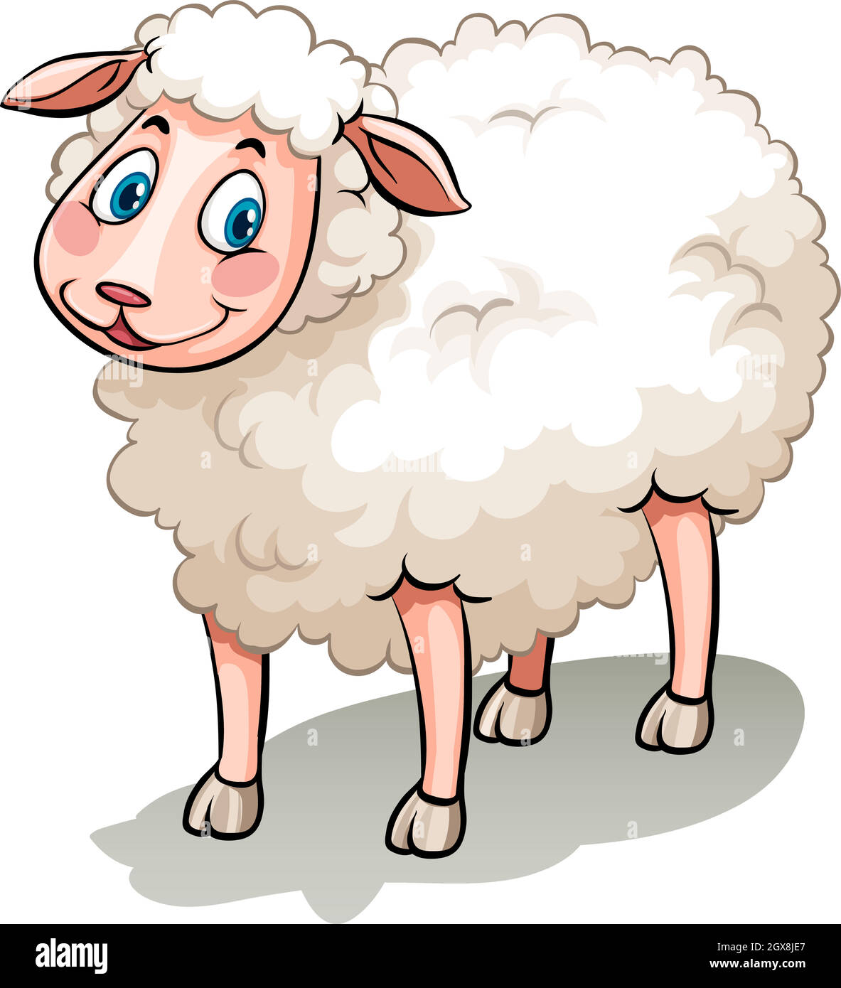 Smiling sheep cartoon Stock-Vektorgrafiken kaufen - Alamy