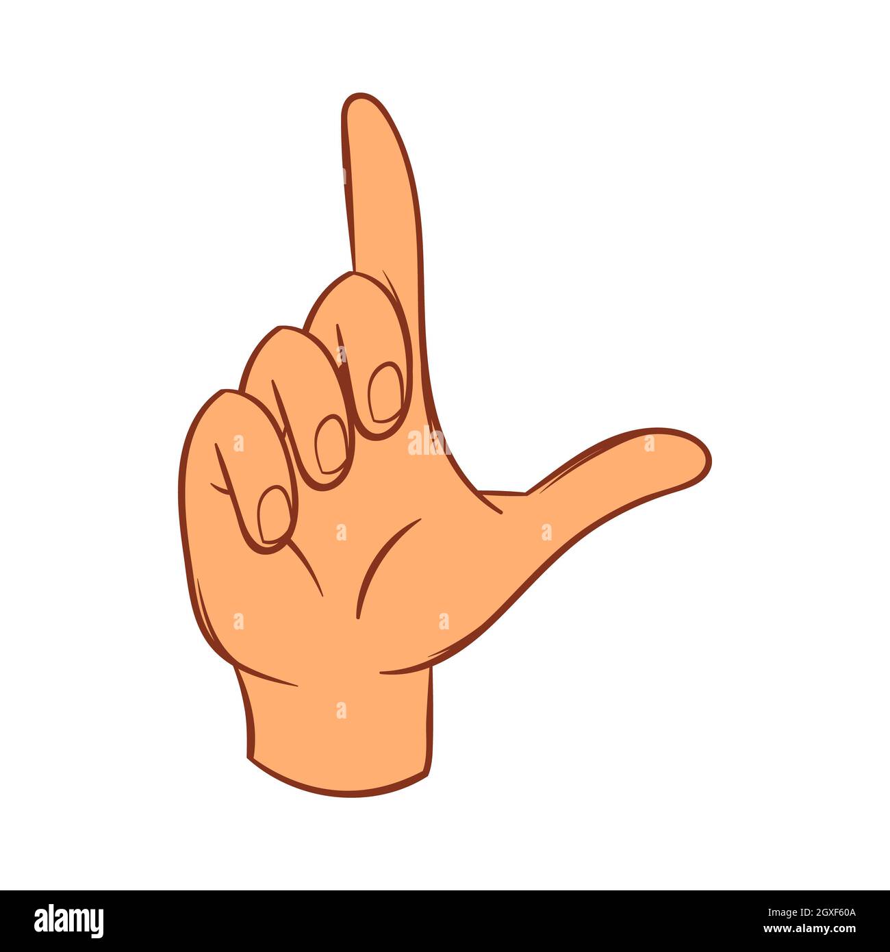 Mittelfinger cartoon Ausgeschnittene Stockfotos und -bilder - Alamy