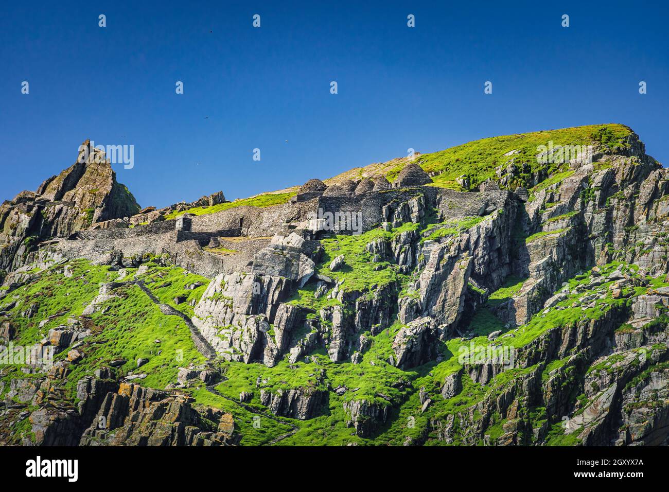 Skellig Michael Insel und Mönche Einsiedelei mit Stein Iglu Häuser, wo ...