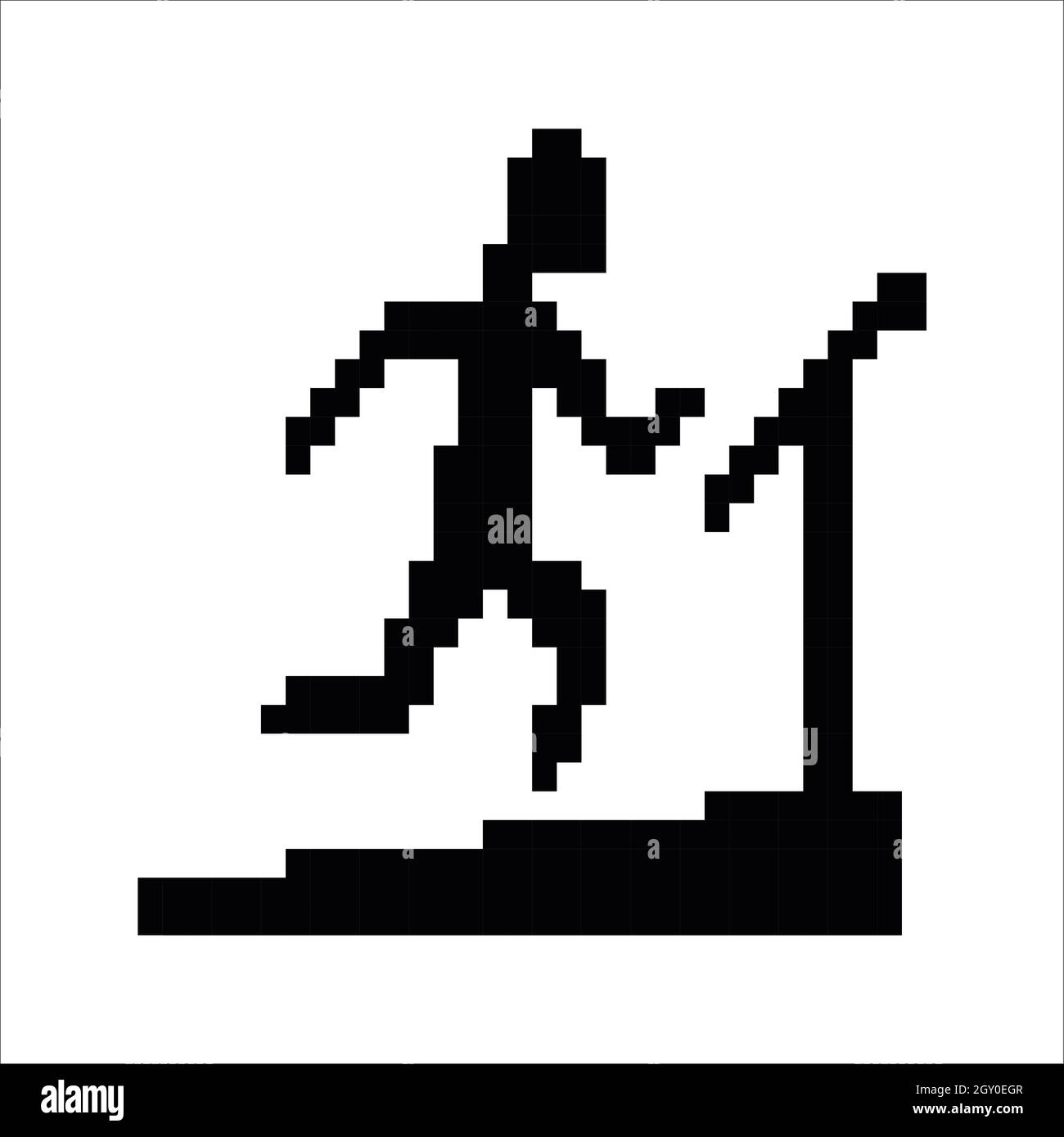 Übung Symbol Pixel Art Illustration Stockfotografie - Alamy