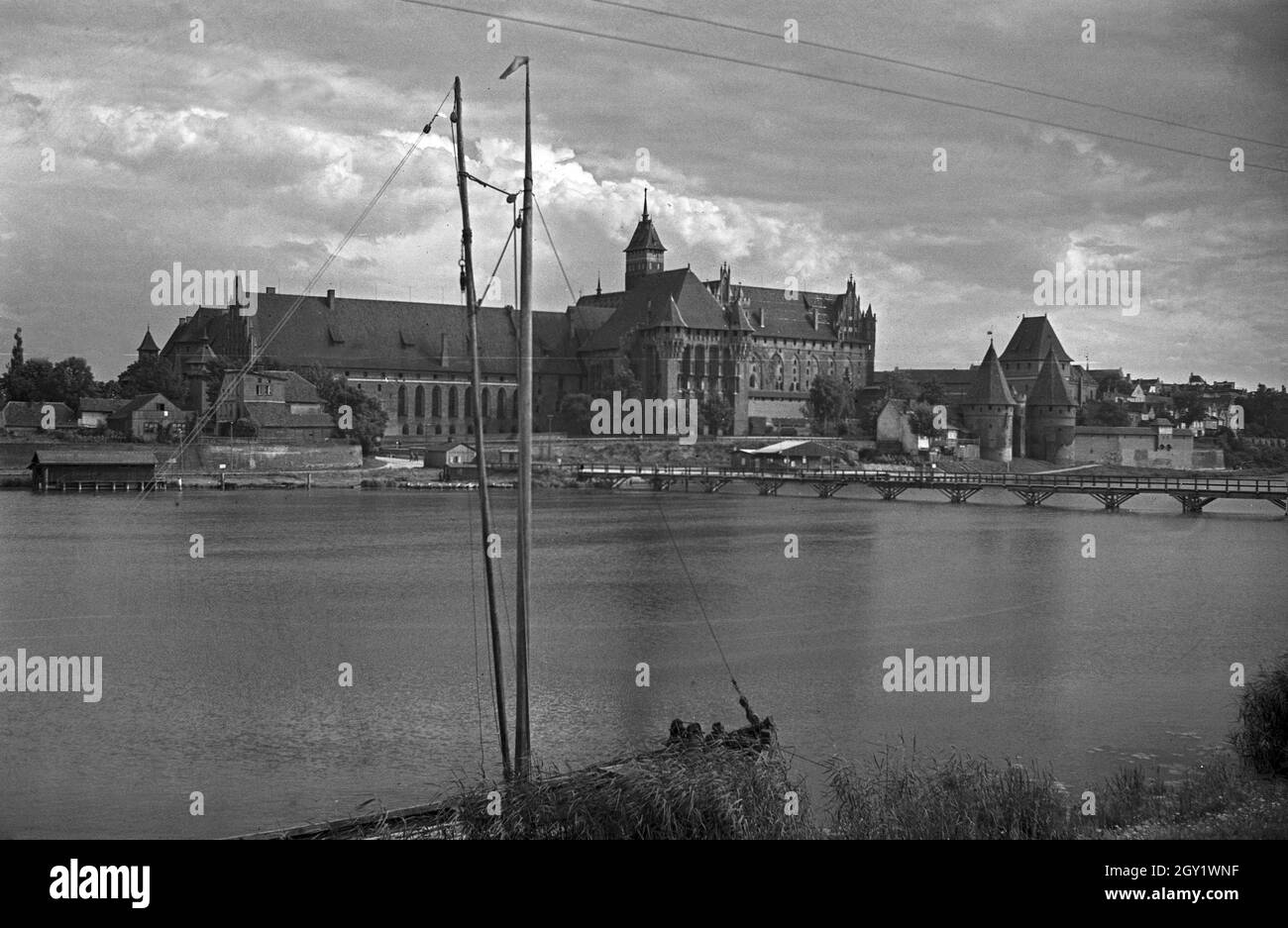 Hitlerjungen besuchen die Marienburg an der Nogat, Deutschland 1930er ...