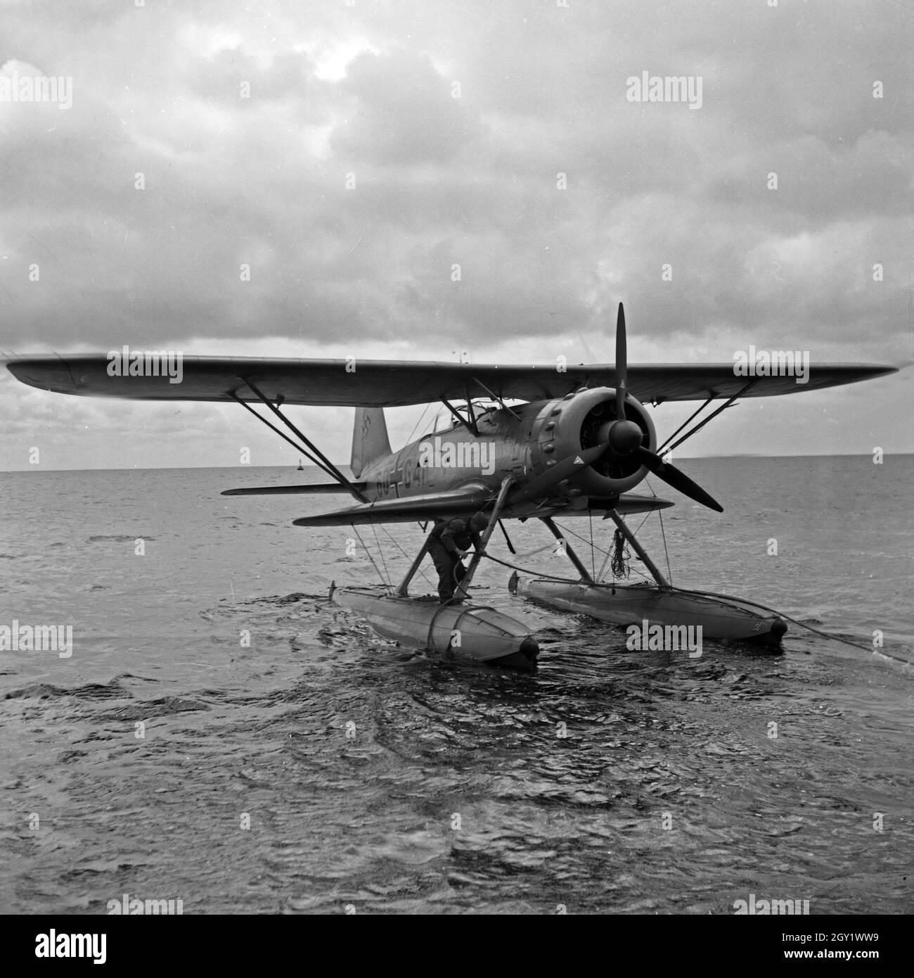 Das Seeaufklärer Heinkel He114 Wasserflugzeug 60 G41 der Deutschen ...