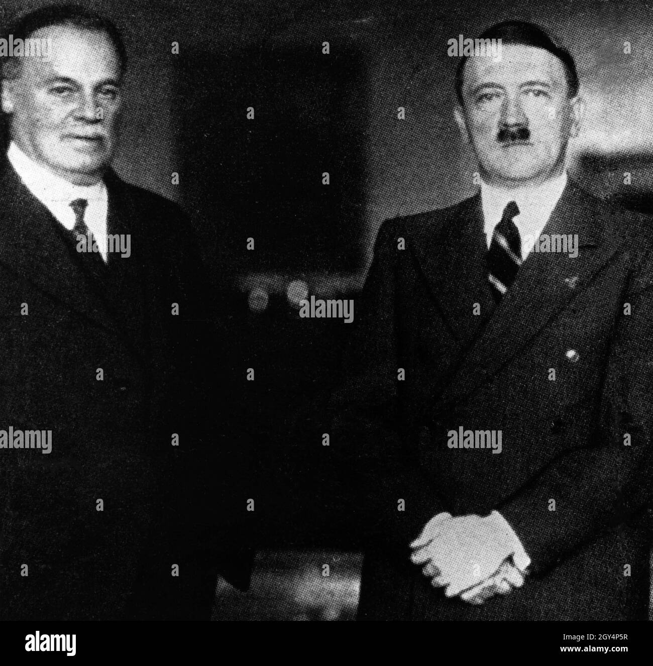 Adolf Hitler, ausländische Besucher: Hier Lord Rothermere, auf dem ...