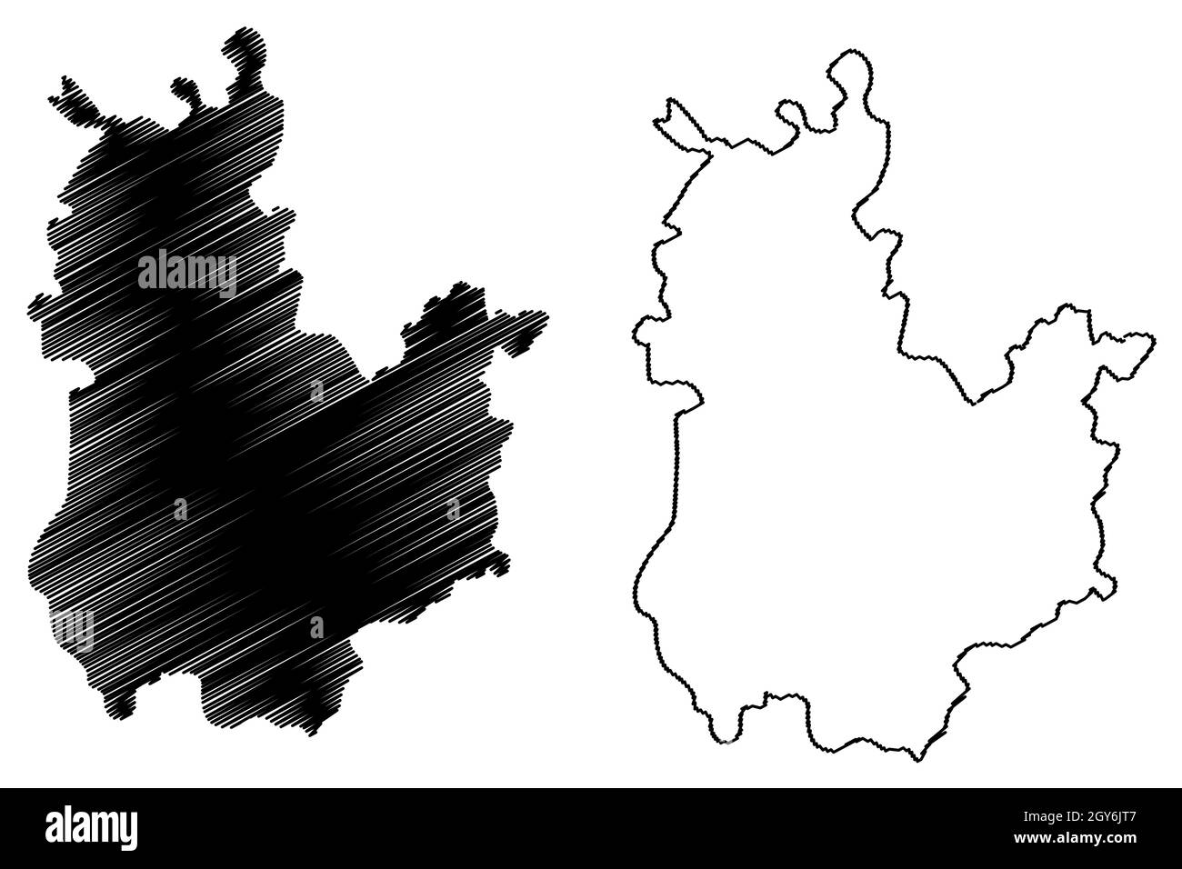 Kaithal District (Haryana State, Republic of India) Karte Vektorgrafik ...