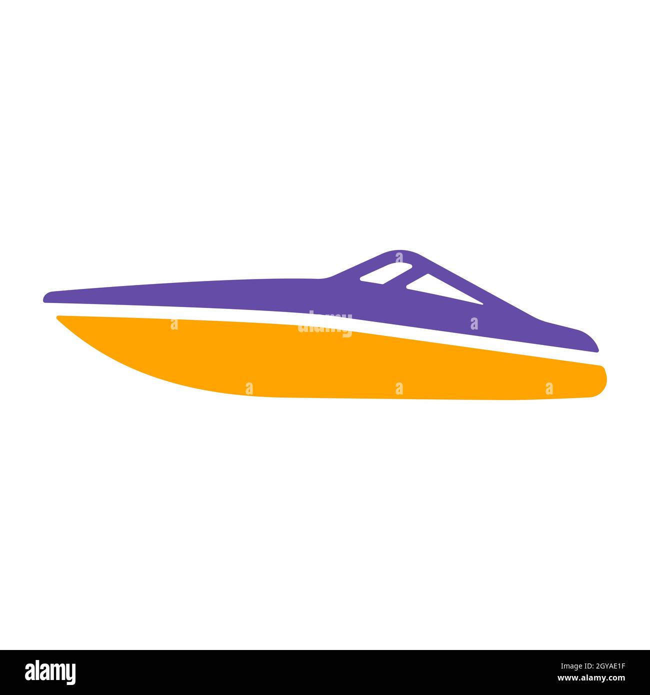 Flachvektor-Glyphen-Symbol für Speedboat. Graph-Symbol für Reise- und ... Flachvektor-Glyphen-Symbol für Speedboat. Graph-Symbol für Reise- und ...