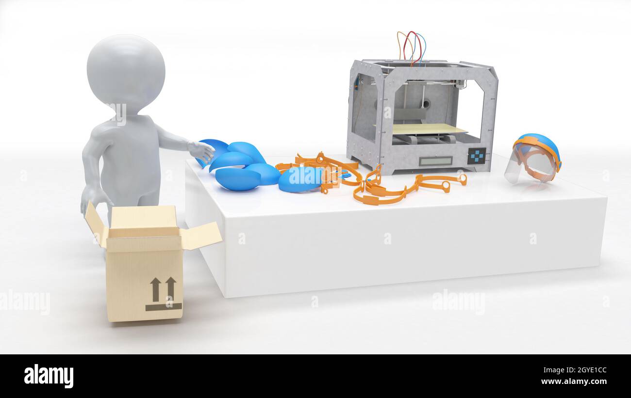 3d drucker cartoon -Fotos und -Bildmaterial in hoher Auflösung – Alamy