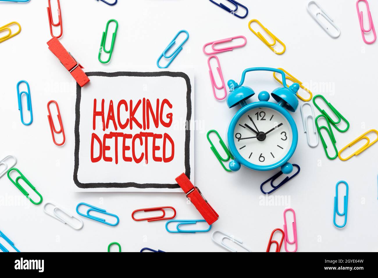 Schild mit Hacking erkannt, Word für die Anwesenheit oder nicht ...