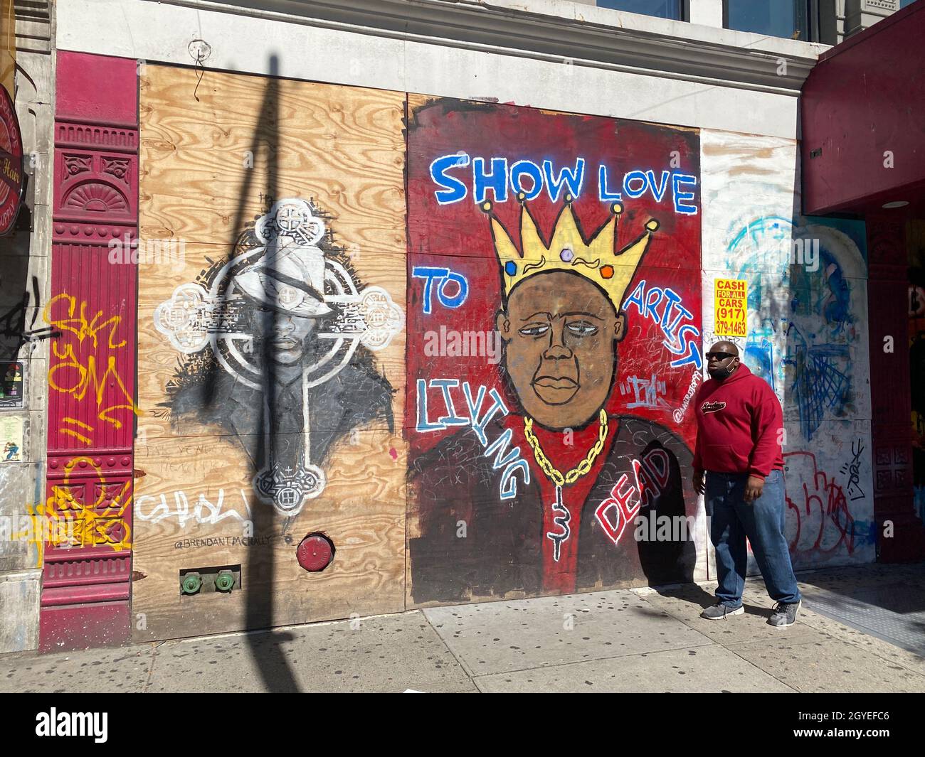 Street Art entlang der 125th Street in Harlem, New York City ...
