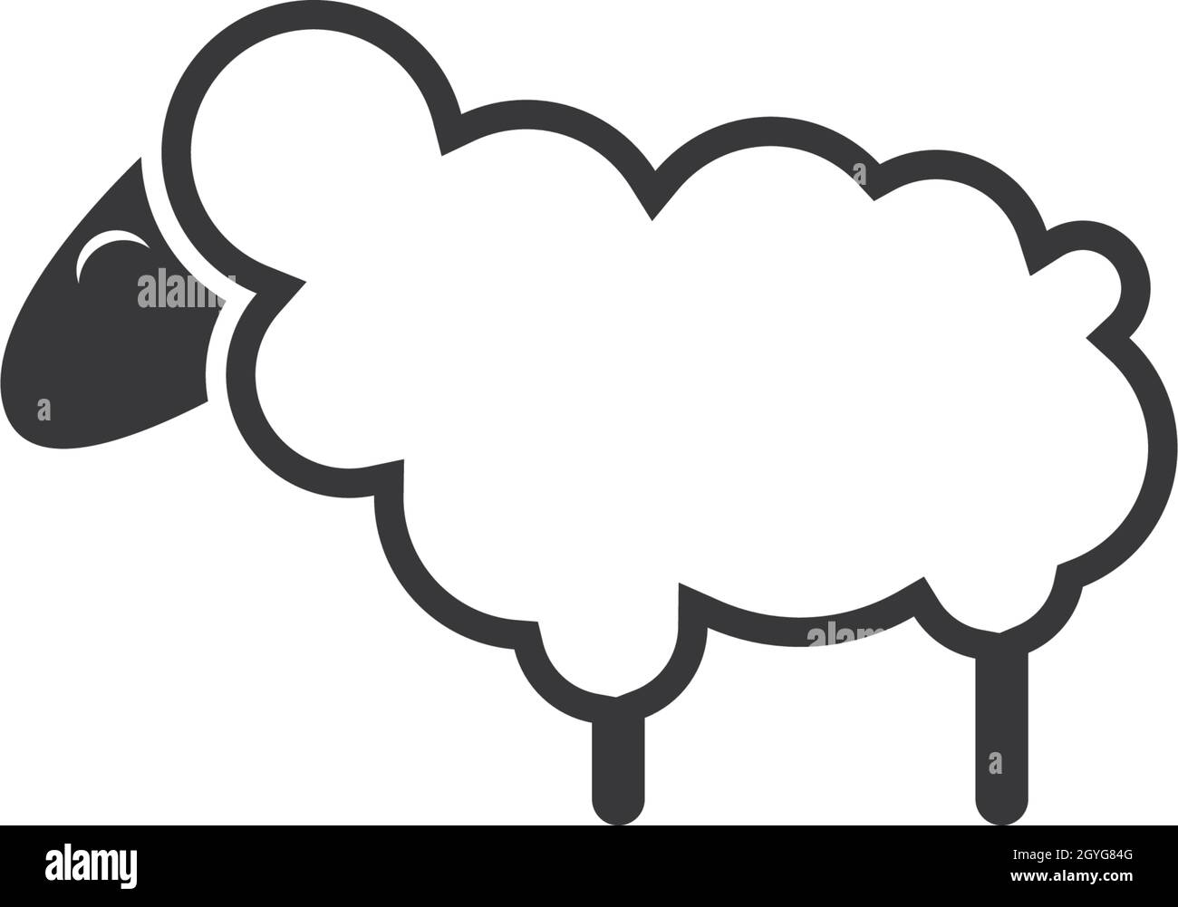 Vorlage für Symbole für das Schaf-Logo Stock-Vektorgrafik - Alamy