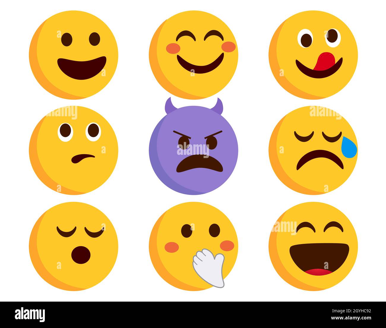 Emoji zeichen und smileys Stock-Vektorgrafiken kaufen - Alamy