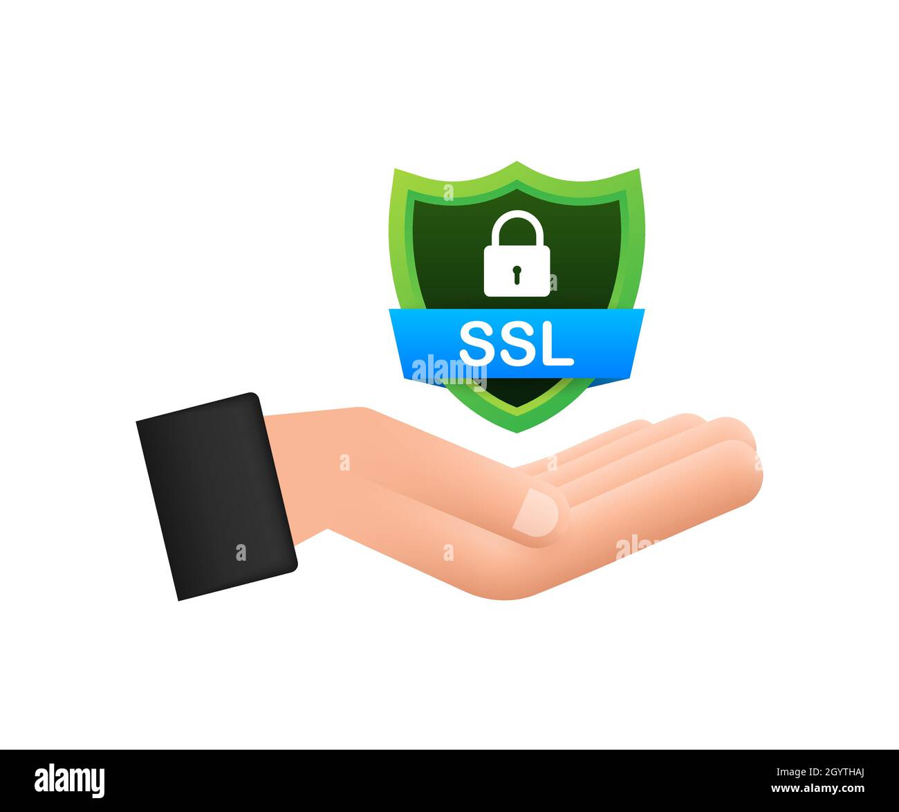 Symbol für sichere Verbindung Vektorgrafik isoliert auf weißem ...