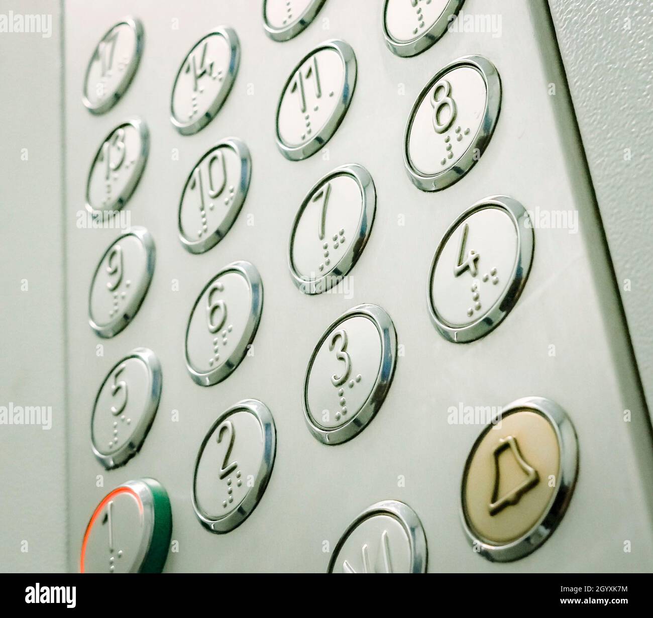 Buttons in a lift -Fotos und -Bildmaterial in hoher Auflösung – Alamy